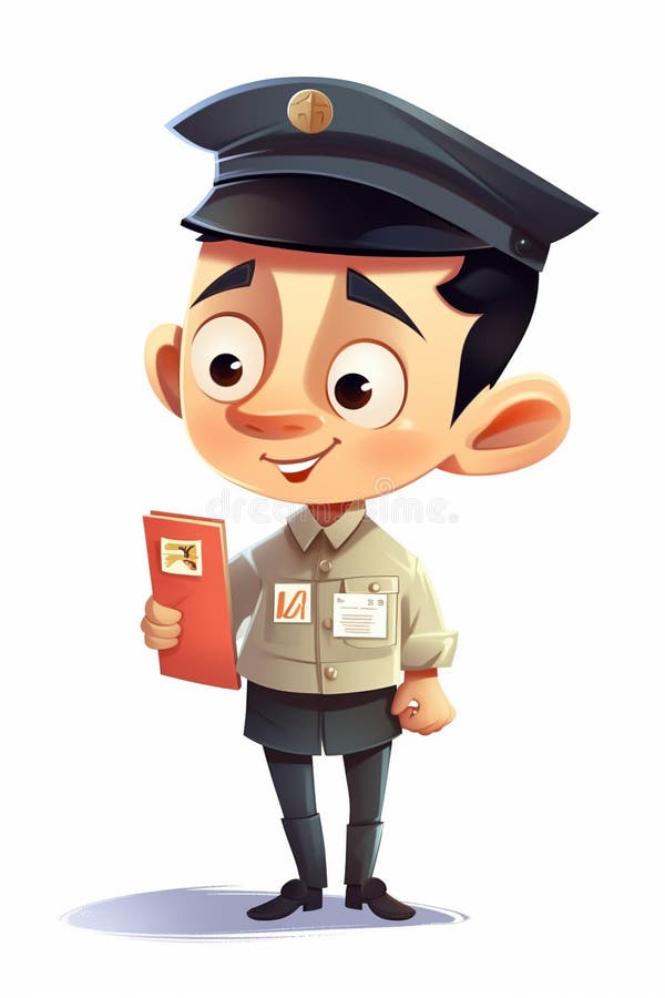 Cute Postman Avatar. AI Generated Stock Illustration - Illustration of ...