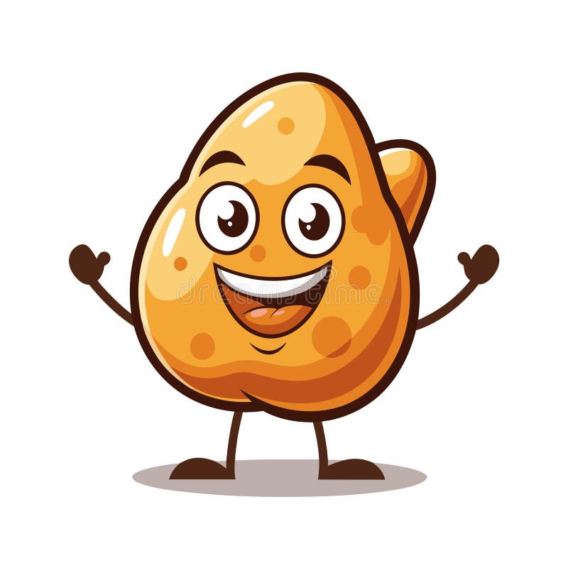 Cute Potato Chip Cartoon Character Illustration Stock Vector ...