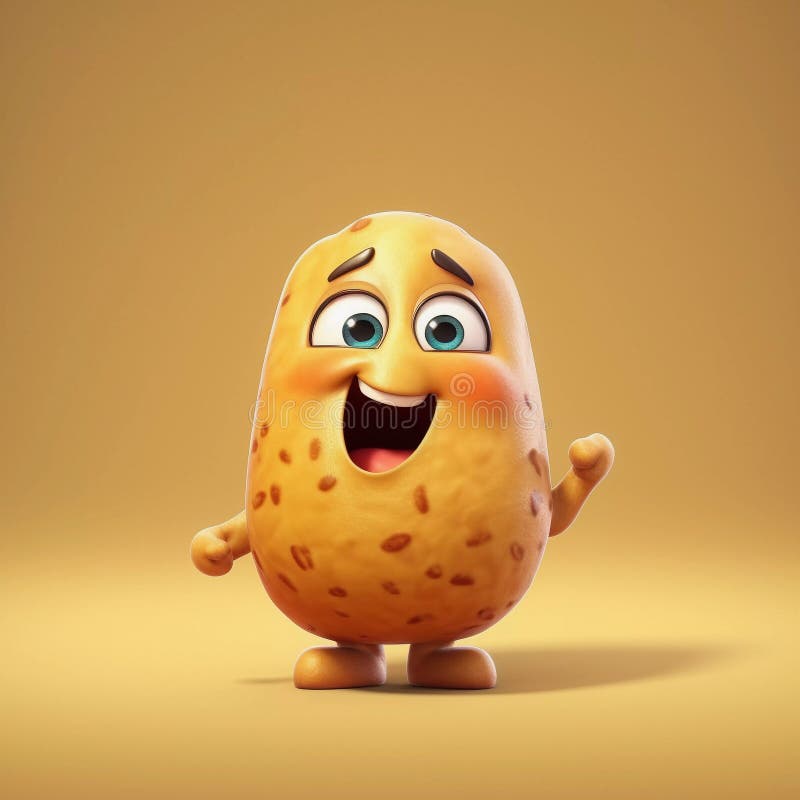 Cute Potato Happy Cartoon Character Stock Illustration - Illustration ... Cute Potato Happy Cartoon Character Stock Illustration - Illustration ...