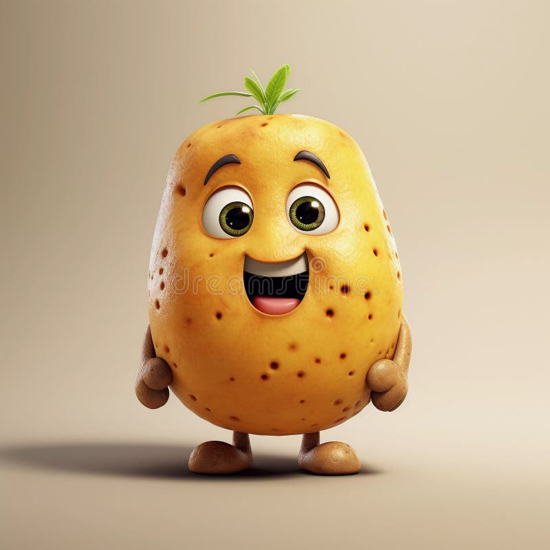 Cute Potato Happy Cartoon Character Stock Illustration - Illustration ... Cute Potato Happy Cartoon Character Stock Illustration - Illustration ...