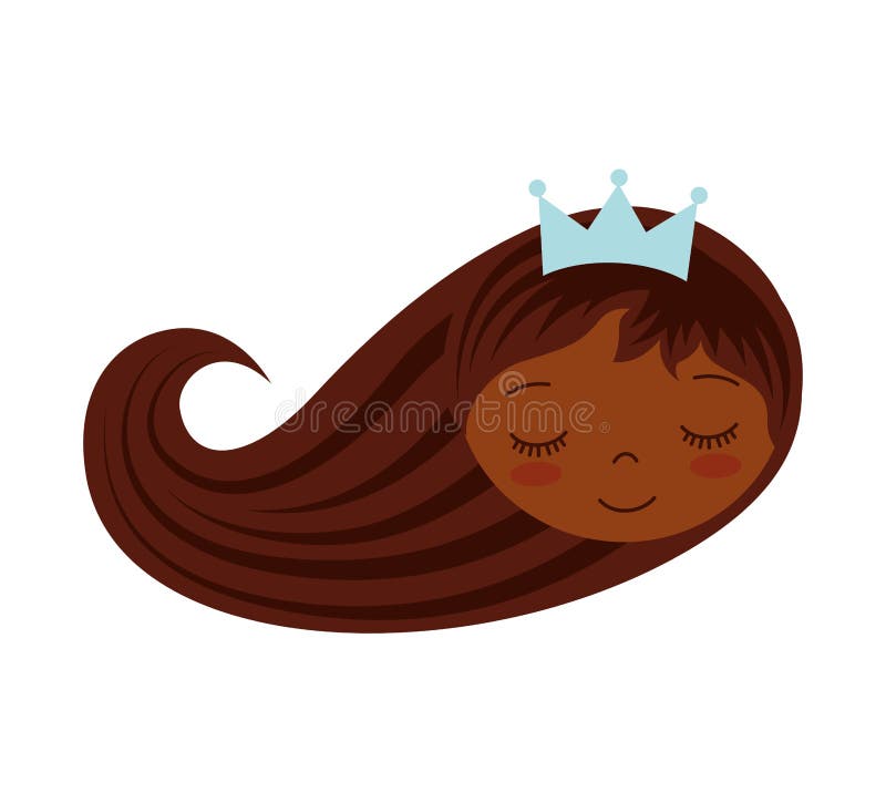 Cute Princess Character Icon Stock Vector - Illustration of beautiful ...