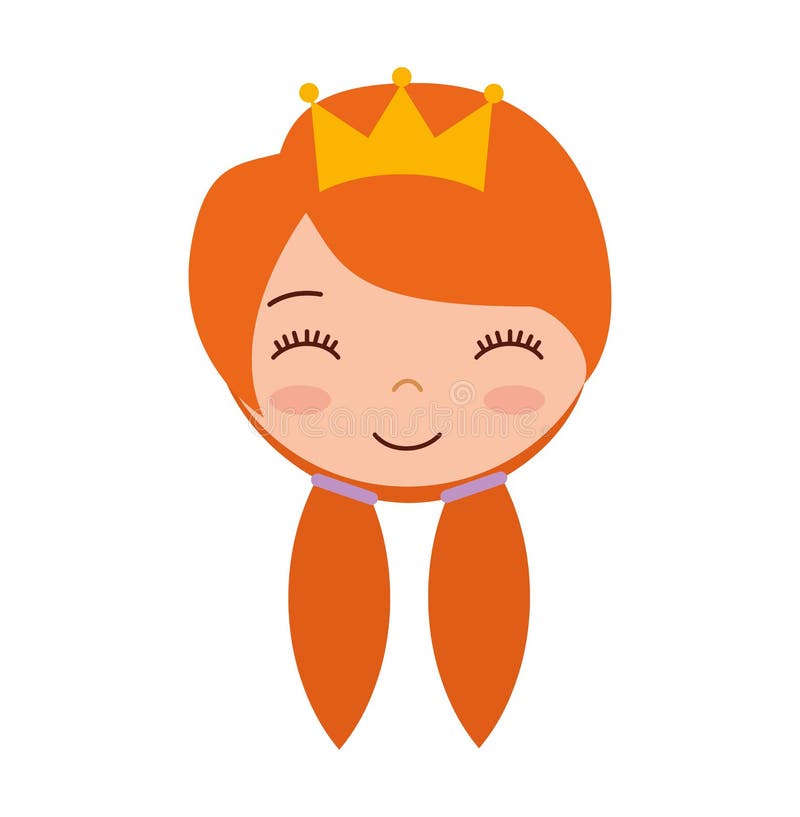 Cute Princess Character Icon Stock Vector - Illustration of isolated ...