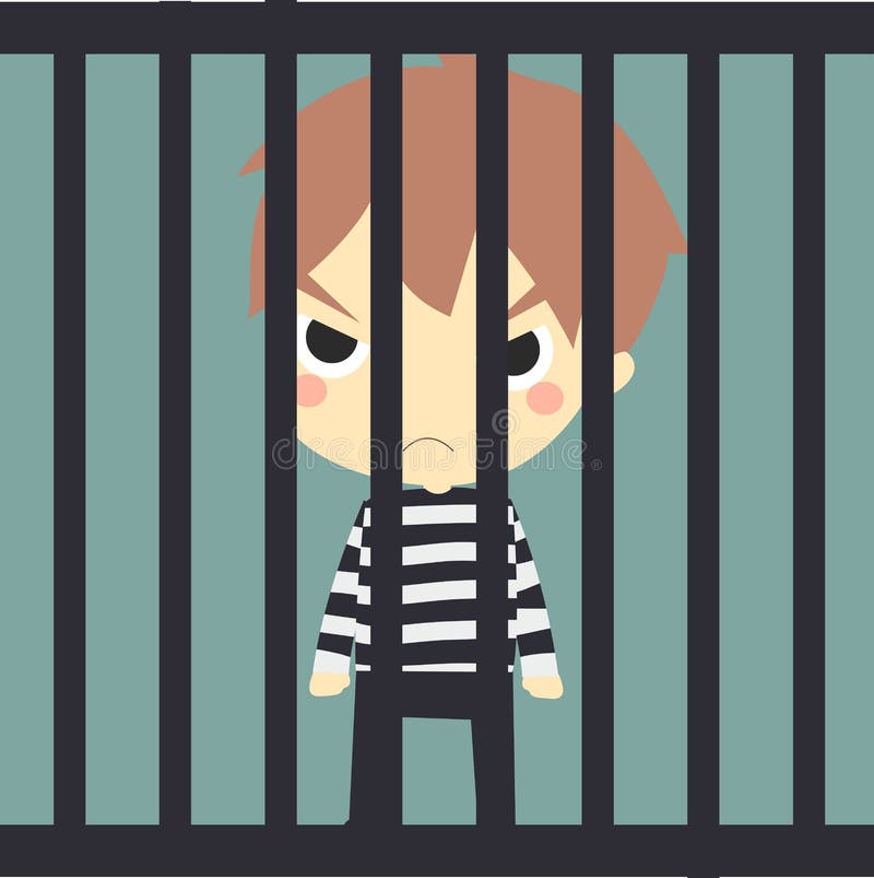 Cute Prisoner in the Jaill. Stock Vector - Illustration of jail ...