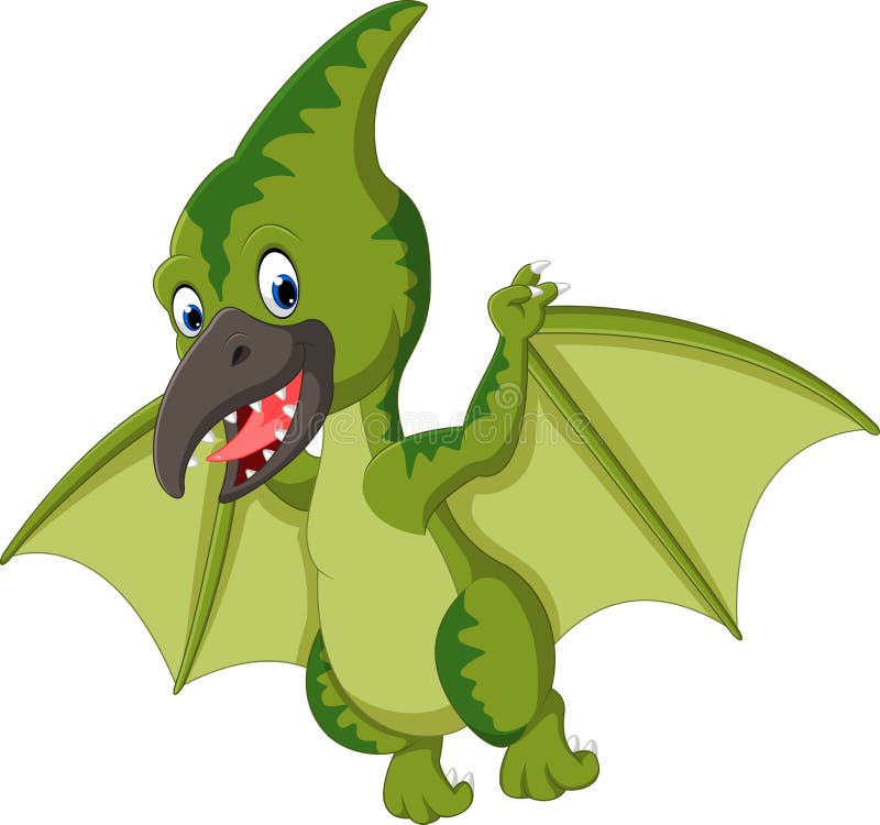 Cute pterodactyl cartoon stock vector. Illustration of dragon - 73088183
