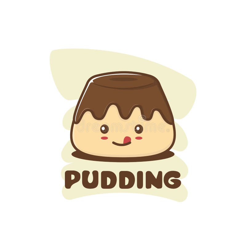 Cute Pudding Yummy Taste for You Stock Image - Illustration of ...