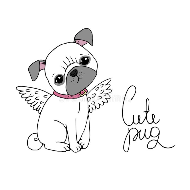 Pug Dog Drawing Stock Illustrations – 13,303 Pug Dog Drawing Stock ...