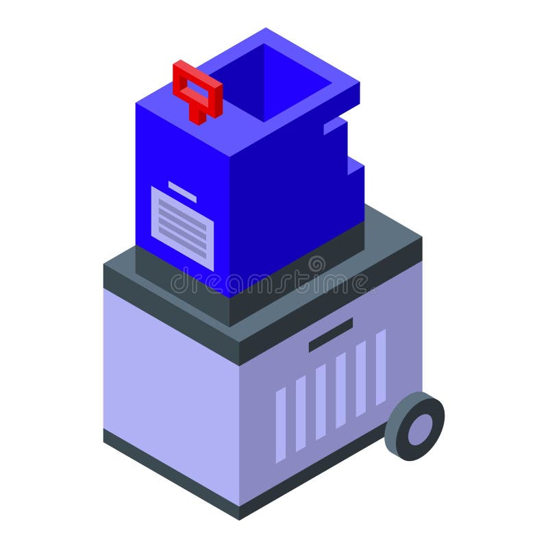 Cute Pump Tech Icon Isometric Vector. Garden Shredder Stock Vector ...