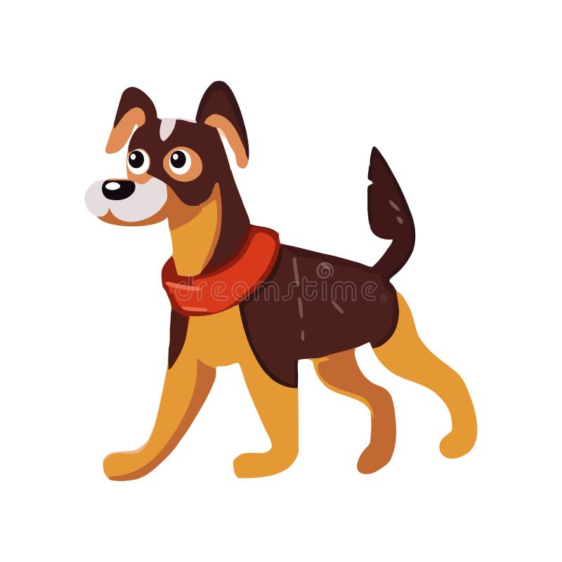 Cute puppy icon walking stock vector. Illustration of small - 276975488