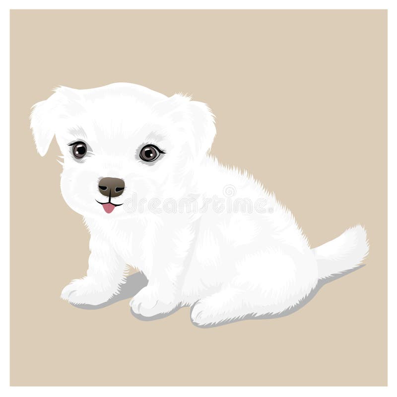Cute Puppy. Vector Illustration Decorative Design Stock Vector ...