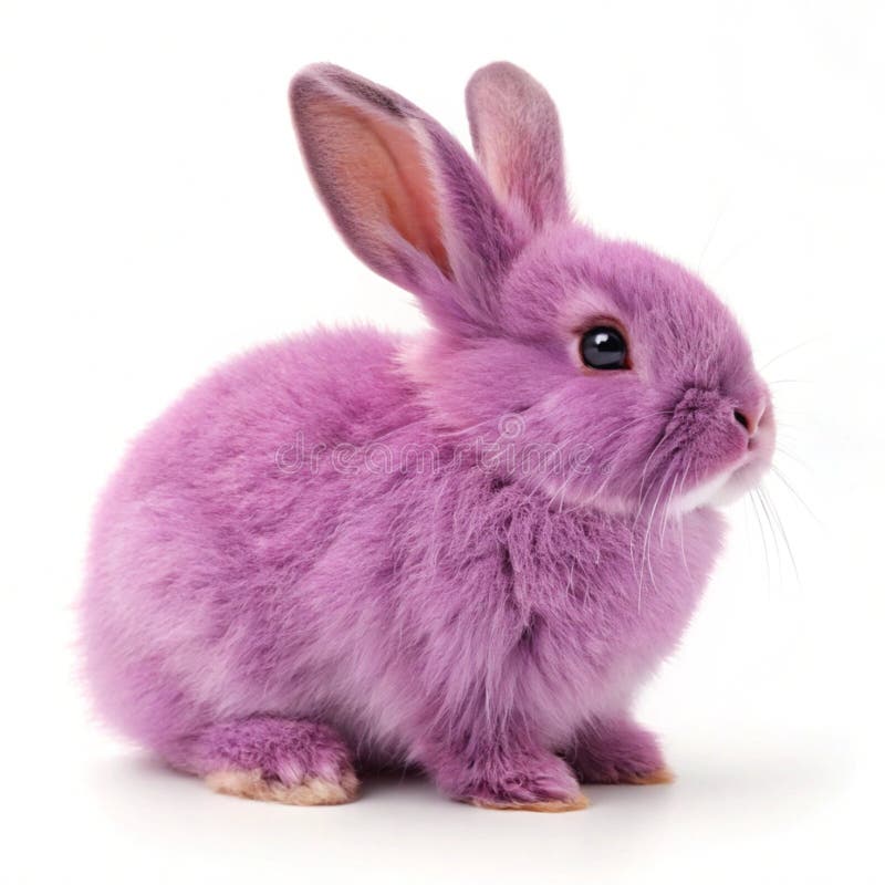 Cute Purple Bunny Illustration Stock Illustration - Illustration of ...