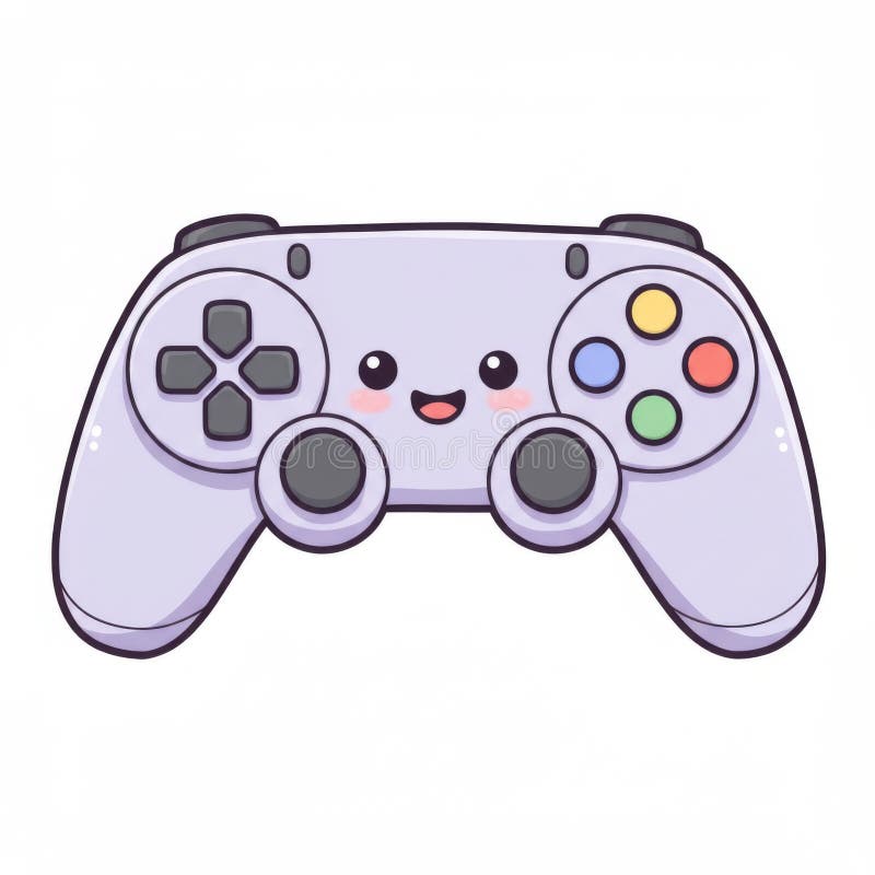 Cute Purple Pixel Art Game Controller Stock Illustration - Illustration ...