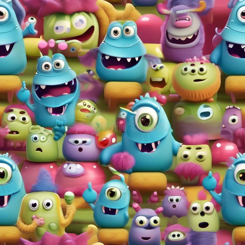 Cute and Quirky Monster Characters Engaged in Various Activities ... Cute and Quirky Monster Characters Engaged in Various Activities ...