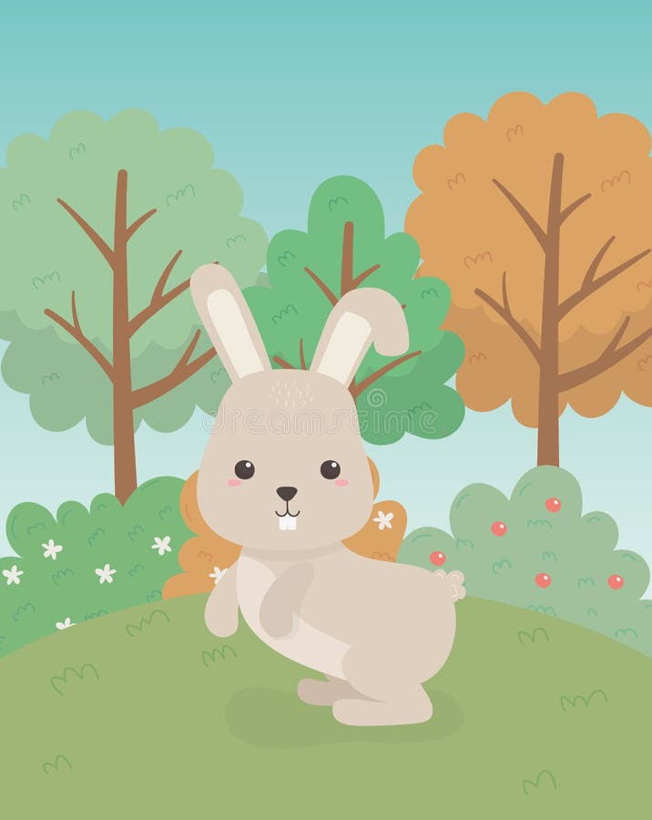 Cute Rabbit Animal Farm Character Stock Vector - Illustration of ...