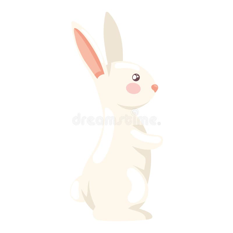 Cute Rabbit Animal Standing Stock Vector - Illustration of village ...