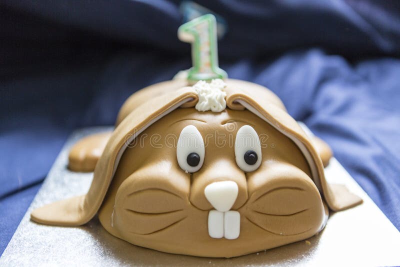 Cute rabbit brown cake stock photo. Image of holiday - 49108638