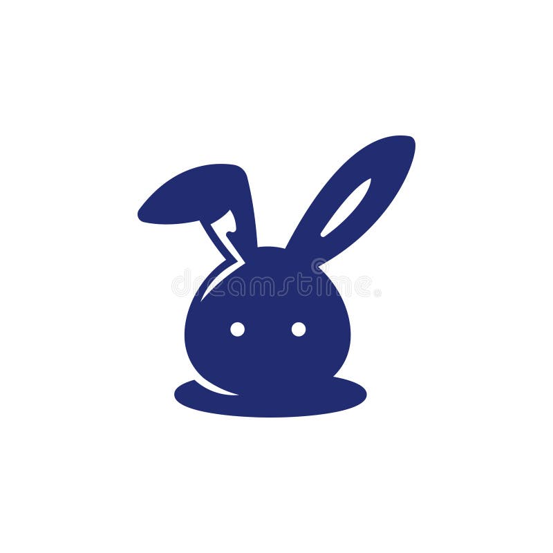 Cute Rabbit Bunny Hare Head Cartoon Mascot Logo Stock Vector ...