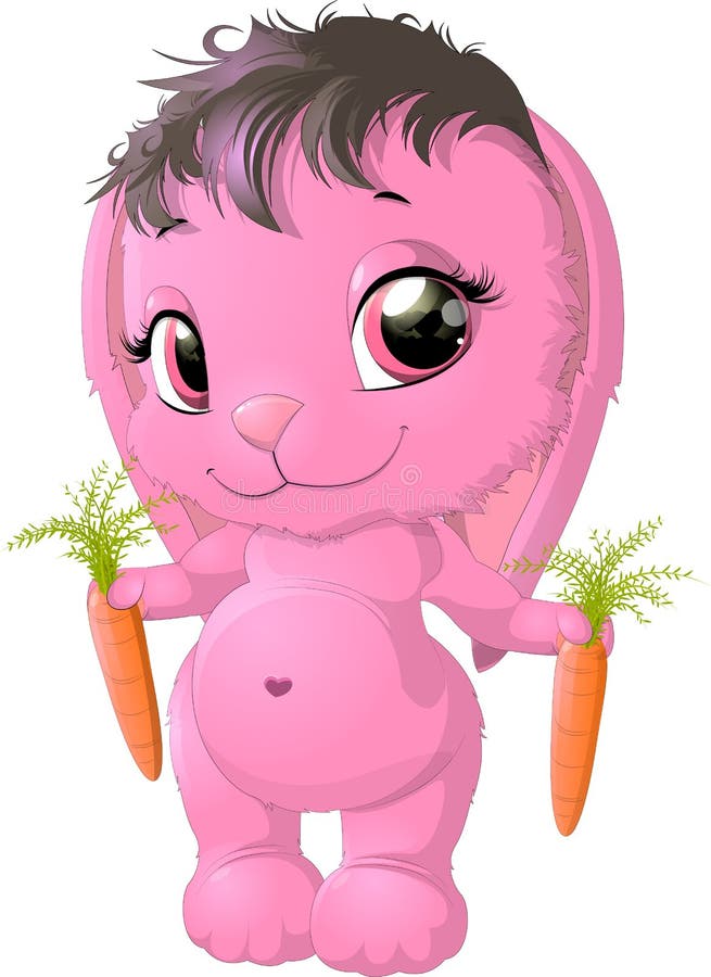 Cute rabbit cartoon stock vector. Illustration of cartoon - 113987993