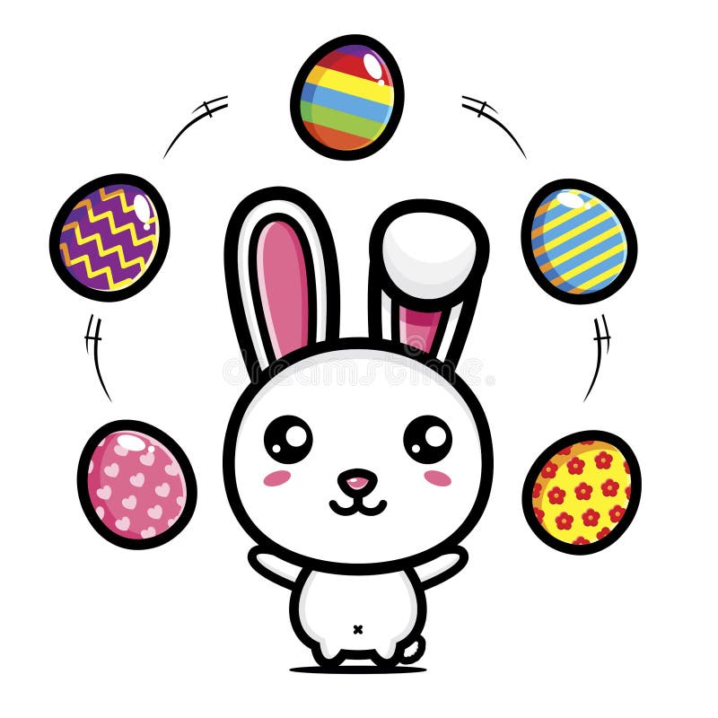 Easter Bunny Throwing Easter Eggs Stock Illustrations – 13 Easter Bunny ...