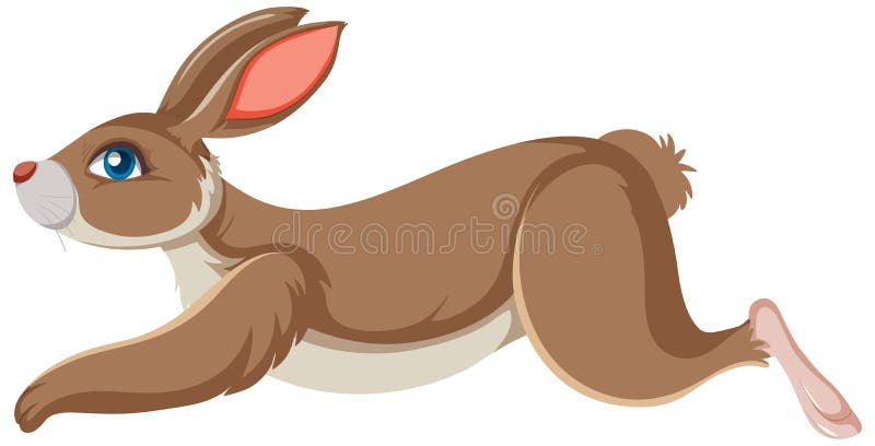 Cute Rabbit Cartoon Character Running Stock Vector - Illustration of ...