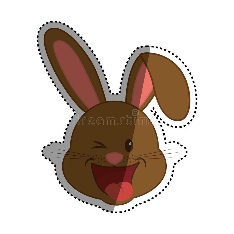 Cute rabbit cartoon stock illustration. Illustration of happy - 86183743