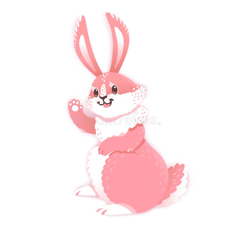 Cartoon Cute Hand Rabbit Waving Stock Illustrations – 345 Cartoon Cute ...