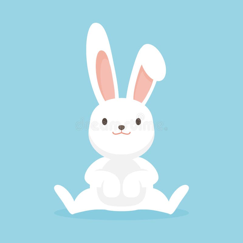 Cute Rabbit Character, Easter Bunny Vector Illustration. Stock Vector ...
