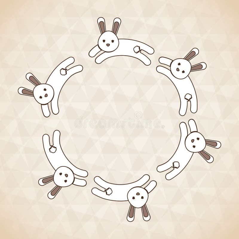 Cute rabbit design stock illustration. Illustration of cheerful - 69123944