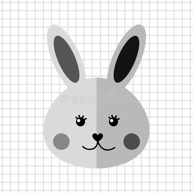 Cute rabbit design stock illustration. Illustration of isolated - 69627049