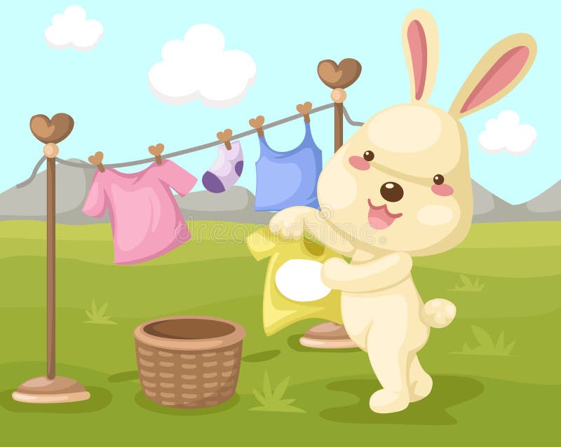 Baby laundry stock vector. Illustration of care, hang - 16756731