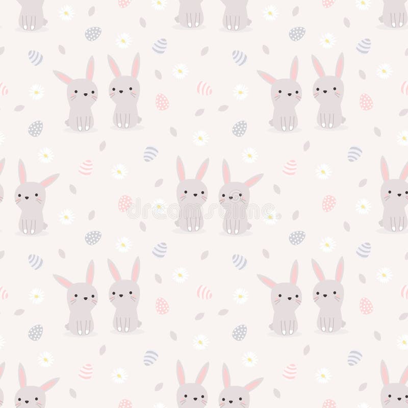 Cute Rabbit and Easter Eggs Seamless Pattern Stock Vector ... Cute Rabbit and Easter Eggs Seamless Pattern Stock Vector ...