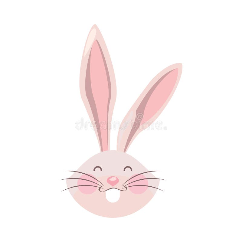 Cute Rabbit Easter Head Character Stock Vector - Illustration of cute ...