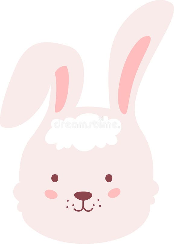 Cute Rabbit Face stock vector. Illustration of cute - 302329666