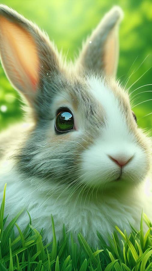 Cute rabbit at garden stock photo. Image of animal, rabbit - 310625554