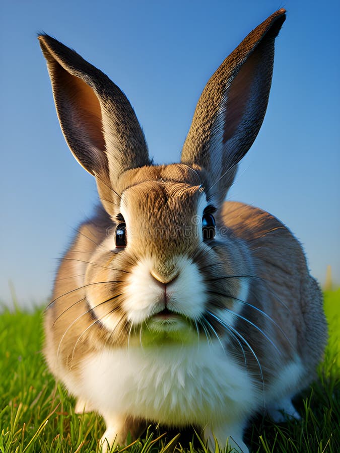 A Cute Rabbit in the Park , AI Generated Stock Illustration ...
