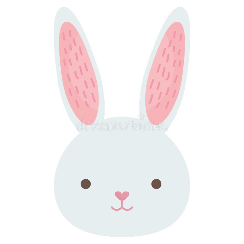 Cute rabbit head character stock vector. Illustration of bunny - 141500087