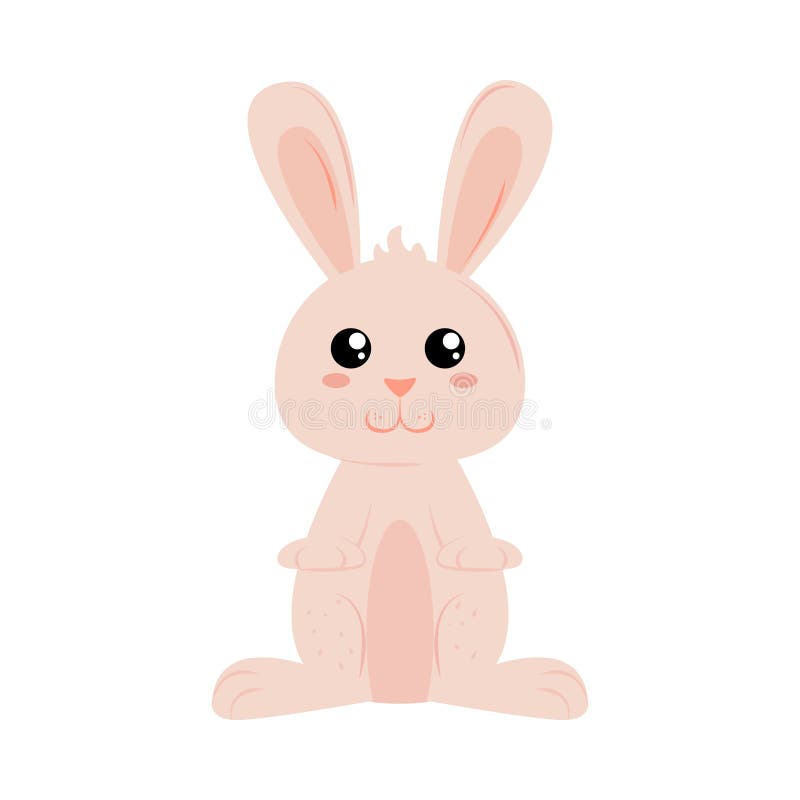 Cute rabbit icon stock vector. Illustration of icon - 249247446