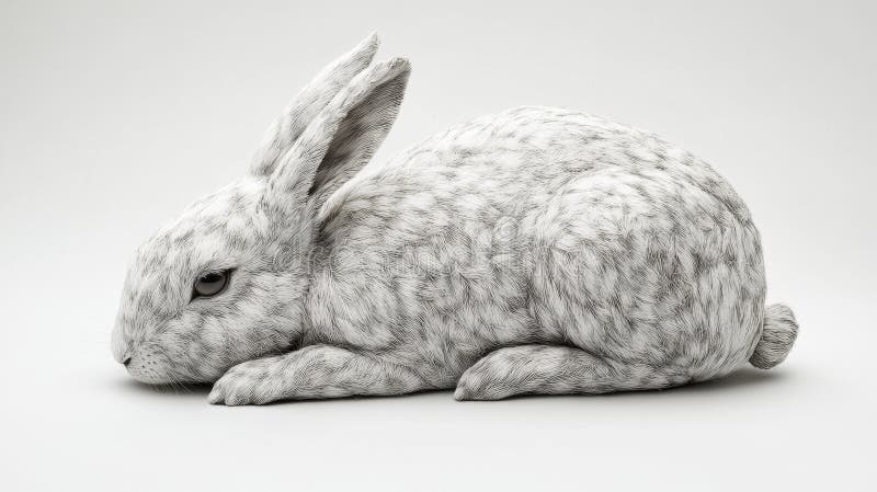 Cute Rabbit Isolated on White Background for Creative Projects Stock ...