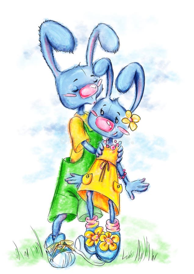 Cute Rabbit Wind Stock Illustrations – 203 Cute Rabbit Wind Stock ...