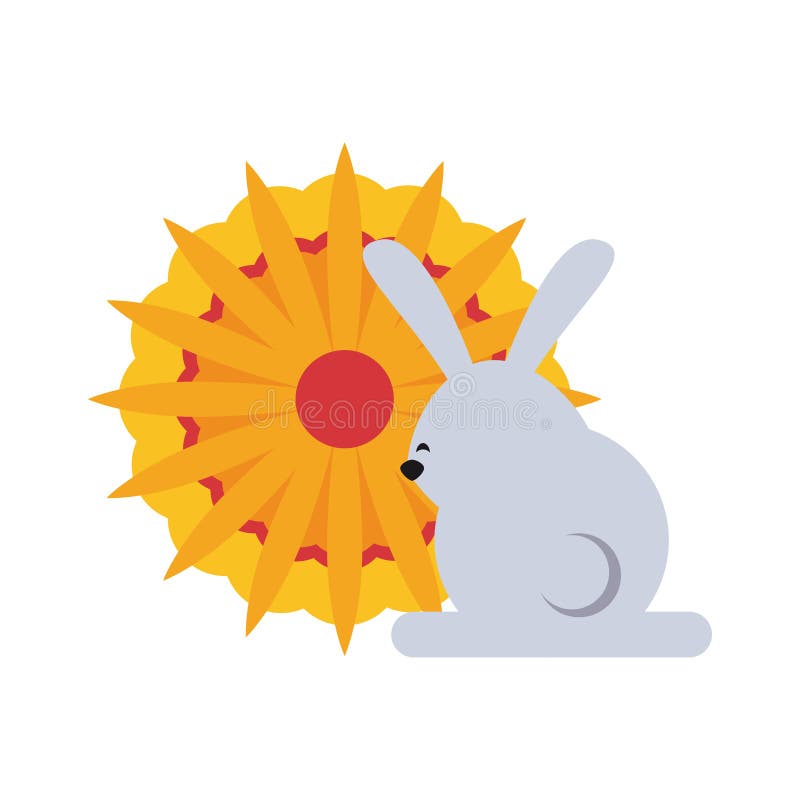Cute Rabbit with Lace Flat Style Icon Stock Vector - Illustration of ...