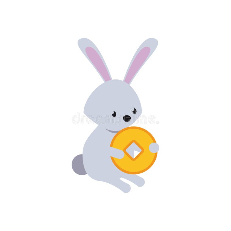 Cute Rabbit with Lace Flat Style Stock Vector - Illustration of graphic ...