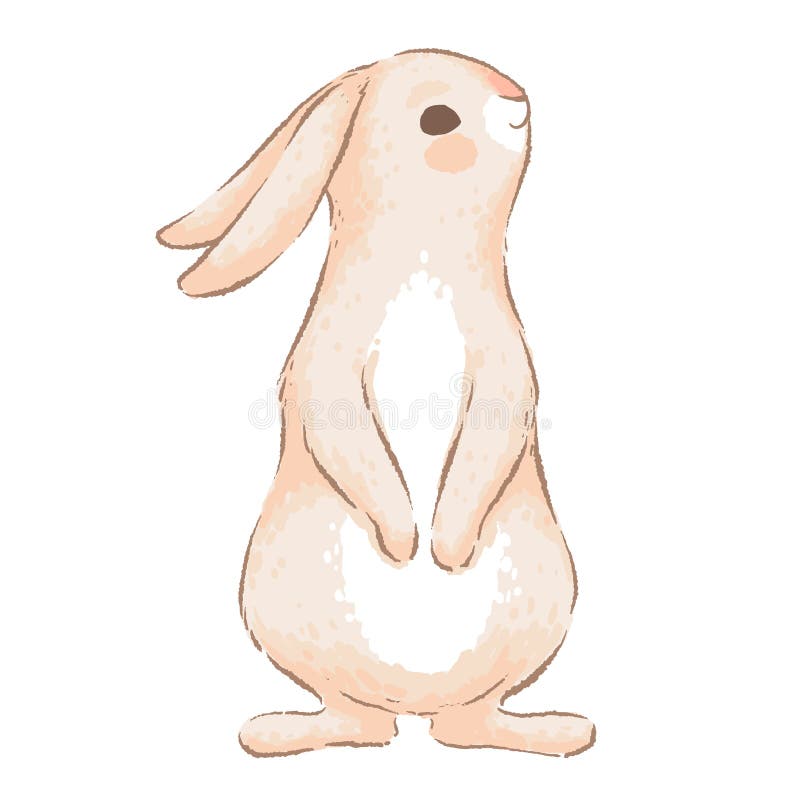 A Cute Rabbit with Long Ears is Worth it. an Element for Easter Design ...