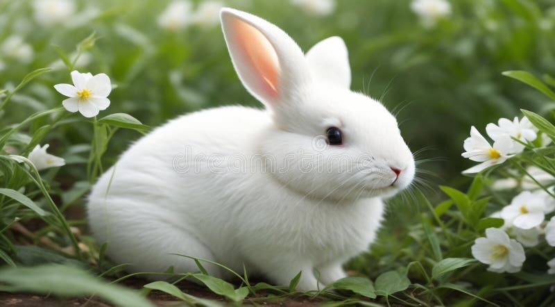 Cute Rabbit in the Nature, Close-up of a Rabbit, Rabbit in the Forest ...