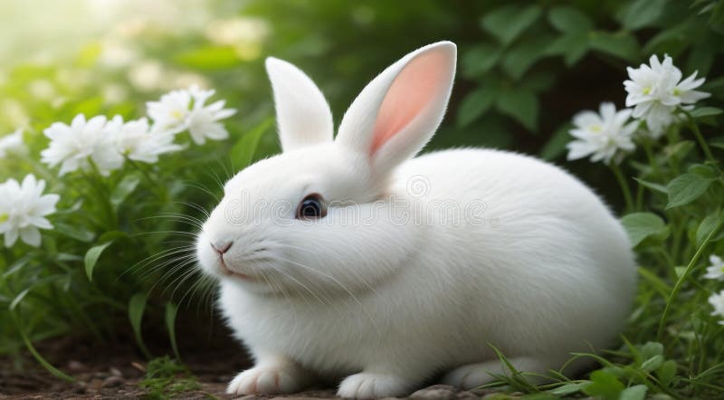 Cute Rabbit in the Nature, Close-up of a Rabbit, Rabbit in the Forest ...
