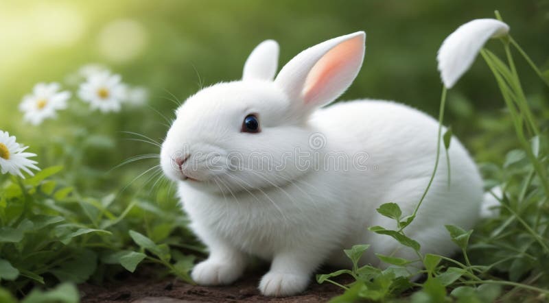 Cute Rabbit in the Nature, Close-up of a Rabbit, Rabbit in the Forest ...