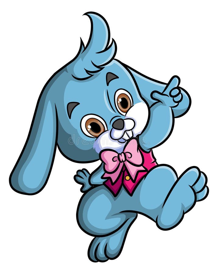 The Cute Rabbit is Running and Jumping for Catching Something Stock ...