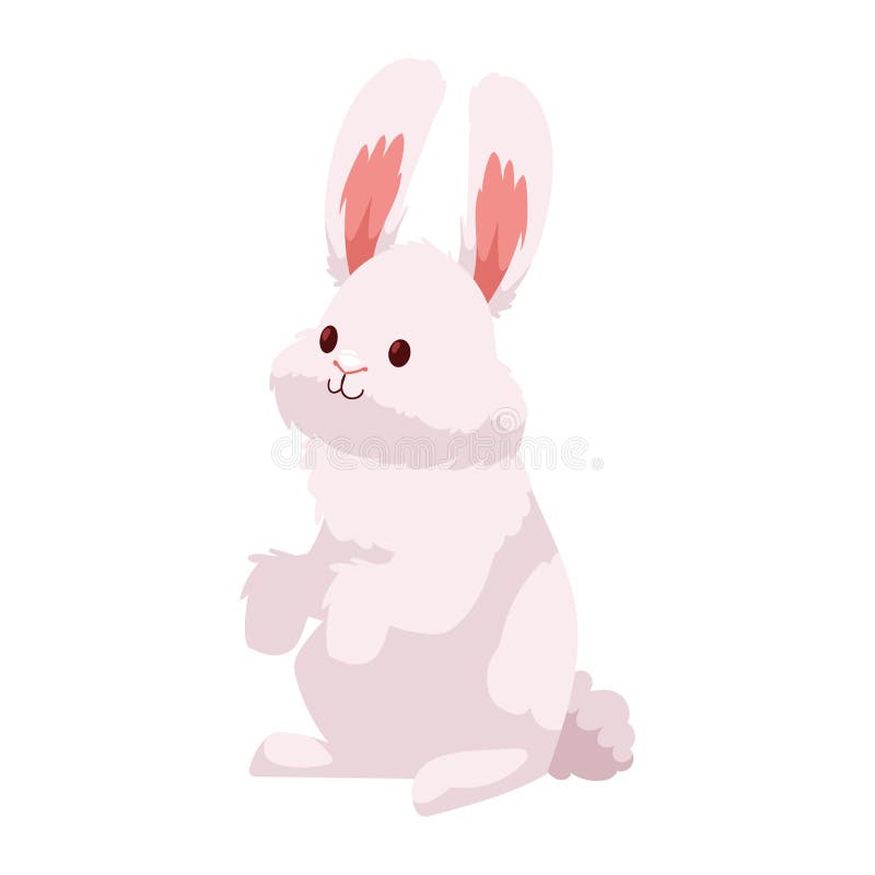 Rabbit is Standing and Raising Hand . Watercolor Paint Design . Cute ...
