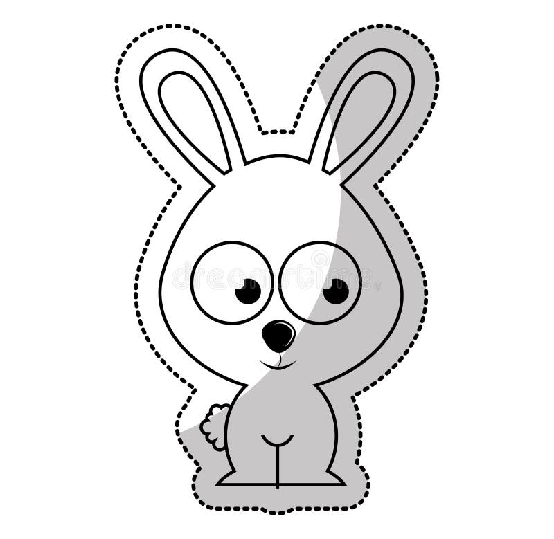 Cute rabbit head character stock illustration. Illustration of isolated ...