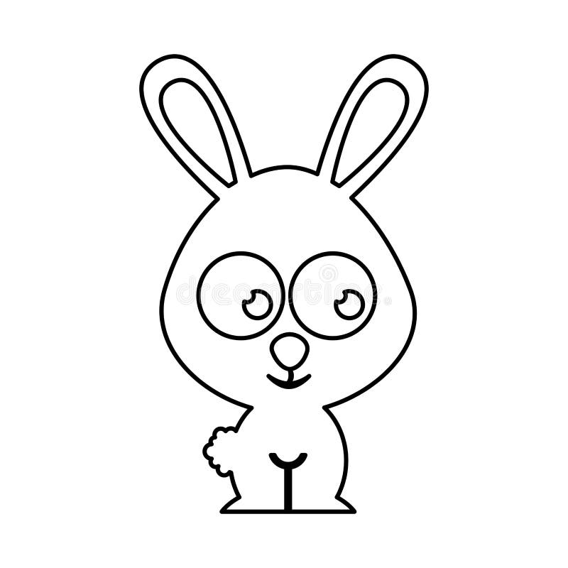 Cute rabbit head character stock illustration. Illustration of isolated ...