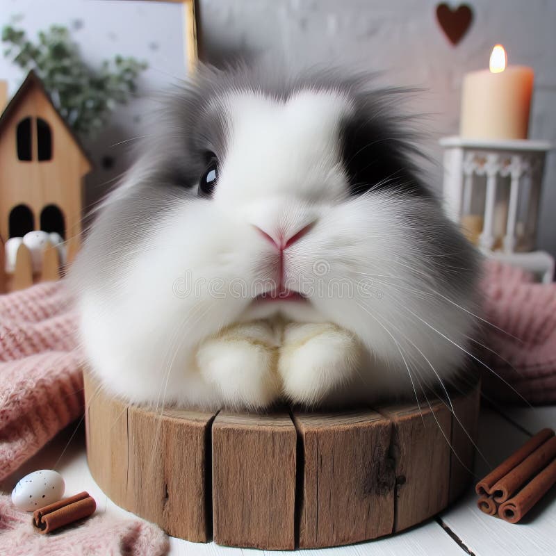 Cute Rabbit Twitching Its Nose Stock Photo - Image of aigenerated, rare ...