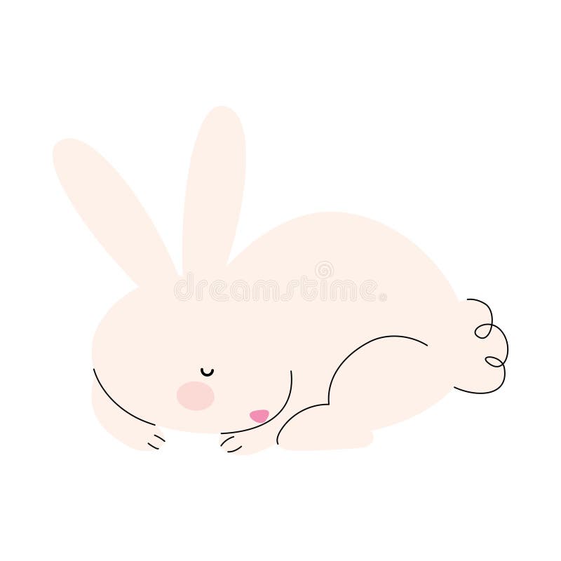 Cute rabbit cartoon stock vector. Illustration of vector - 218000813